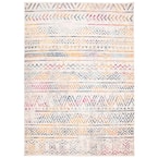 World Rug Gallery Geometric Distressed Bohemian 5 ft. x 7 ft. Multi ...