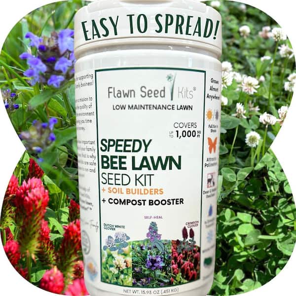 Flawn Seed Kits Micro Clover Alternative Grass Seed,Easy Spread,Eco ...