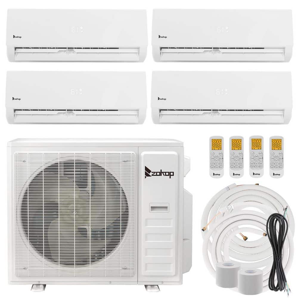 Karl home 19 SEER2 36,000 BTU 3-Ton 4-Zone WiFi Ductless Mini Split Air ...