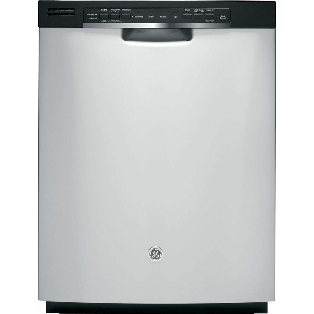 GE Front Control Dishwasher in Stainless Steel with Steam Cleaning ...