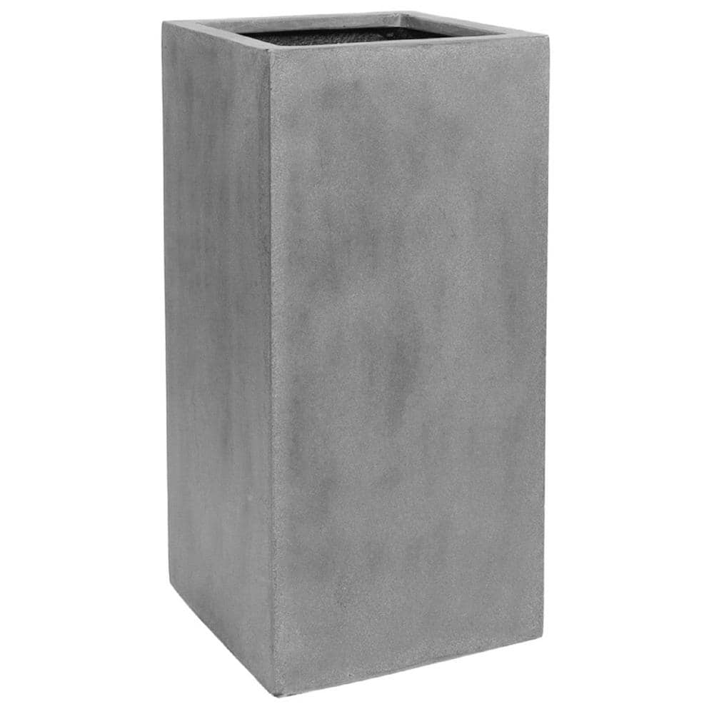 PotteryPots Natural Bouvy Medium 12 in. Grey Fiberstone Indoor Outdoor ...