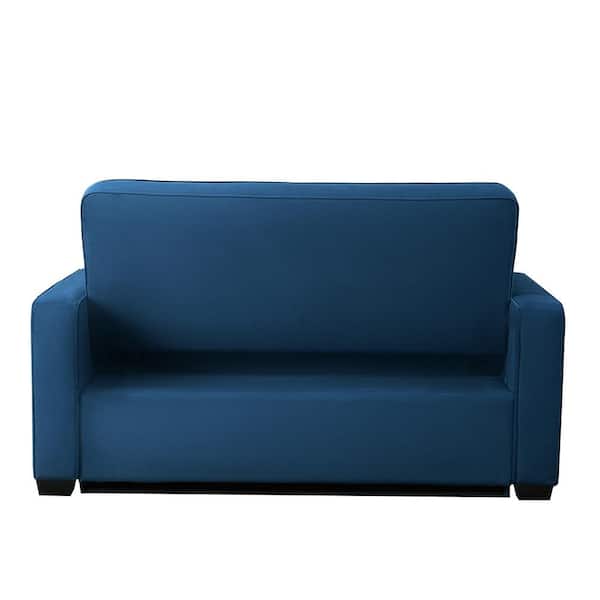 Serta Augustus 66.5 in. Navy Blue Polyester Full Size Sofa Bed SA AGS FS2 NVY