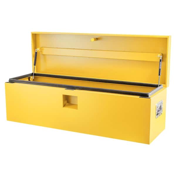 15" x 15" x 24" Steel Truck Bed Tool Box, Yellow Trailer Tongue Box ...