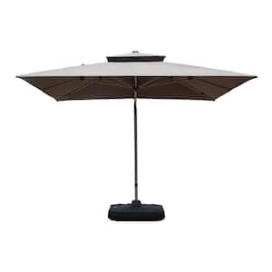 10 ft. Aluminum Square Cantilever Patio Umbrella, with Umbrella Cover ...