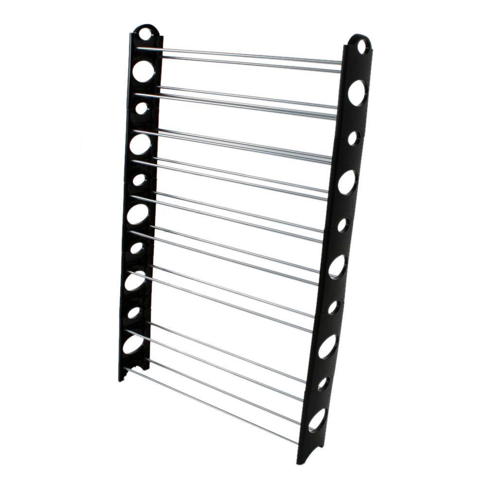 38 H 50 Pair 1 Tier Black Stainless Steel Shoe Rack 13025851 The Home 38 H 50 Pair 1 Tier Black Stainless Steel Shoe Rack 13025851 The Home