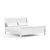 Furniture of America Burkhart White King Wood Frame Sleigh Bed with ...