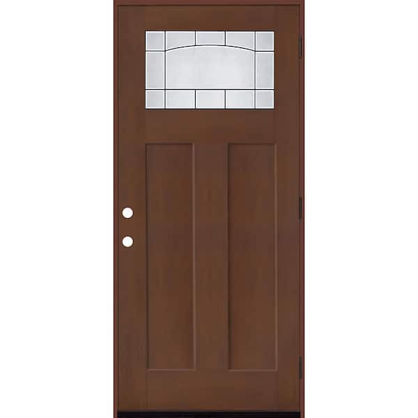 Steves & Sons Regency 36 in. x 80 in. Modern 3-Lite Equal Clear Glass ...