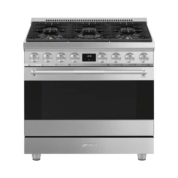 smeg Professional Range Series 36" Range. All Gas. Stainless Steel ...