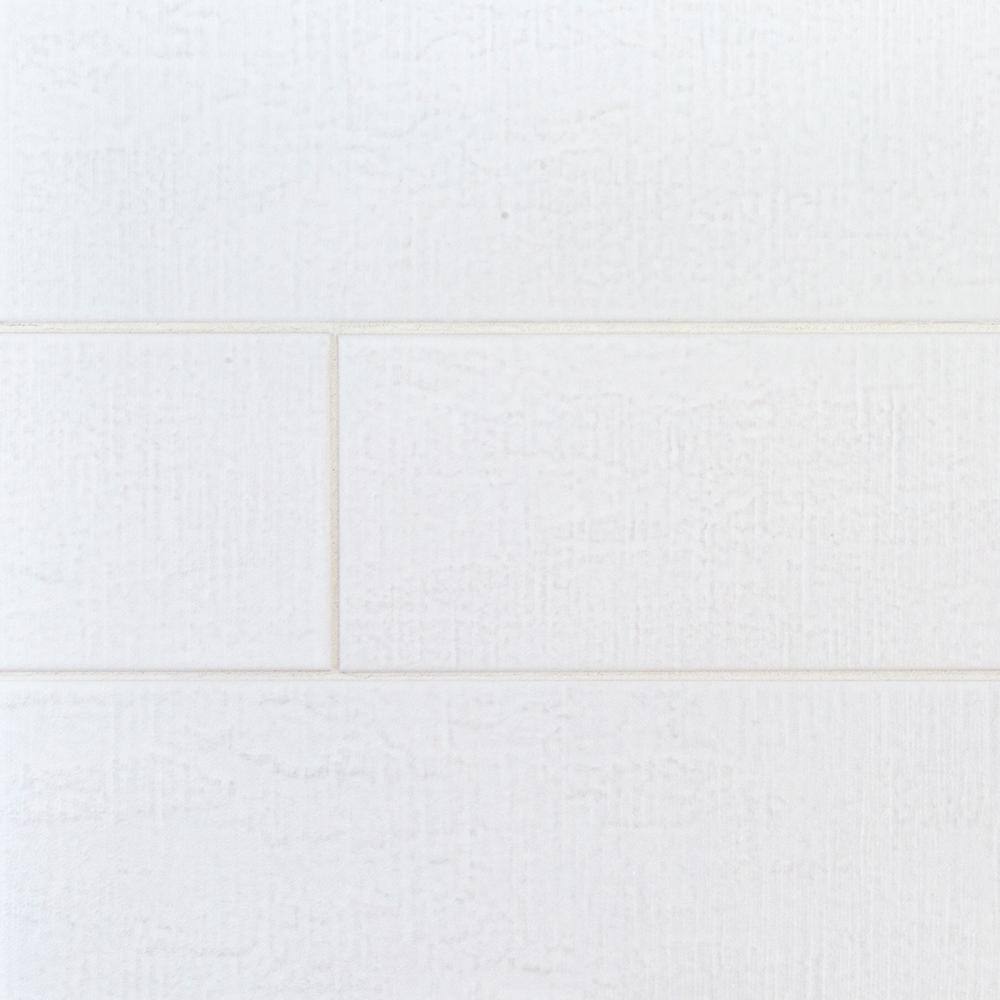 Jeffrey Court Cambric White 4 in. x 16 in. Textured Subway Ceramic Wall ...