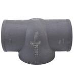 JONES STEPHENS 2 in. x 2 in. Cast Iron No Hub Test Tee with Plug - 6-3/ ...