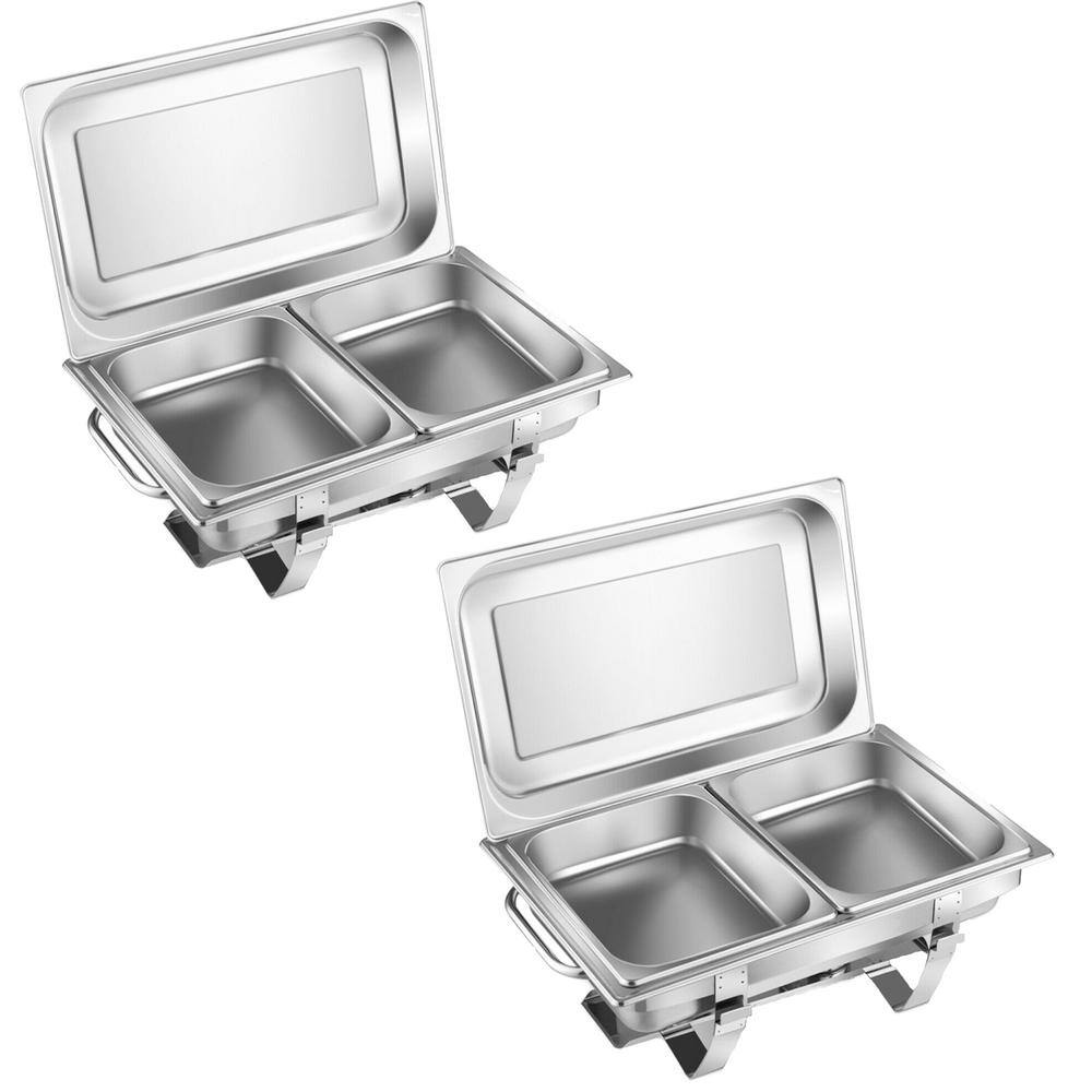 Bunpeony 9 qt. Stainless Steel Chafing Dish Buffet Set Full-Size Party ...