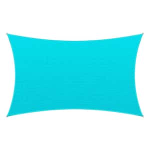 COLOURTREE 14 ft. x 20 ft. 190 GSM Turquoise Rectangle Sun Shade Sail ...