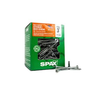 SPAX #10 x 3 in. Exterior Flat Head Deck Wood Screws Construction Torx T-Star Plus (335 Each) 5 ...