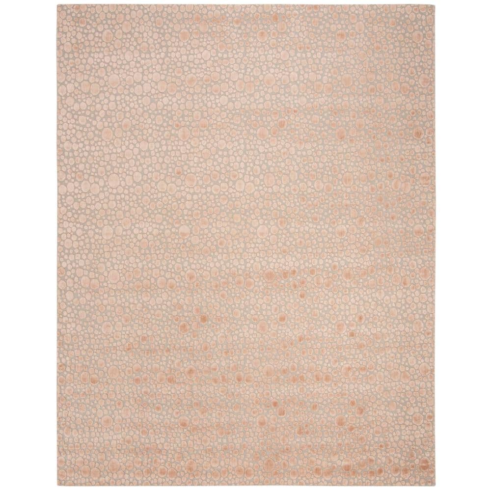 SAFAVIEH Mirage 9 ft. x 12 ft. Beige/Silver Abstract Spotted Area Rug ...