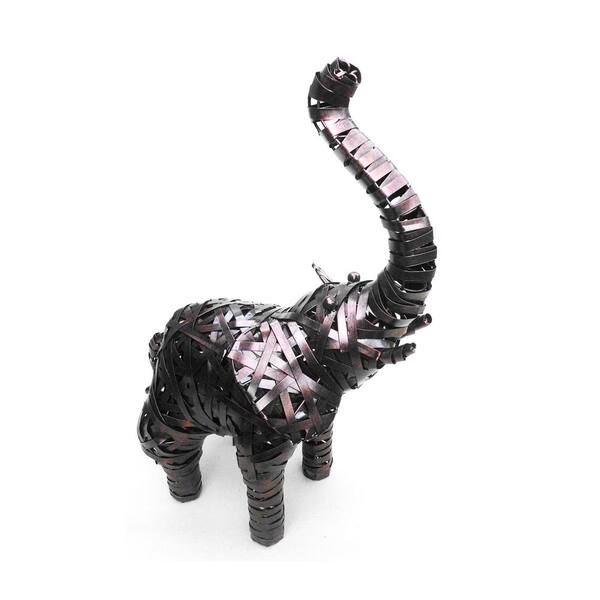 D-Art Iron Elephant Crazy Weave Decor Small BWD0025 S - The Home Depot