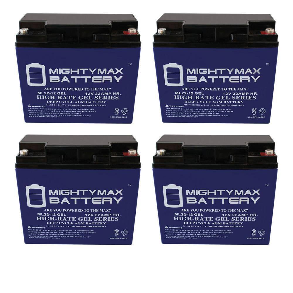 MIGHTY MAX BATTERY 12V 22AH GEL Battery Replacement for Power ES22-12 ...