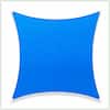 COLOURTREE 12 ft. x 12 ft. 190 GSM Blue Square Sun Shade Sail Screen ...