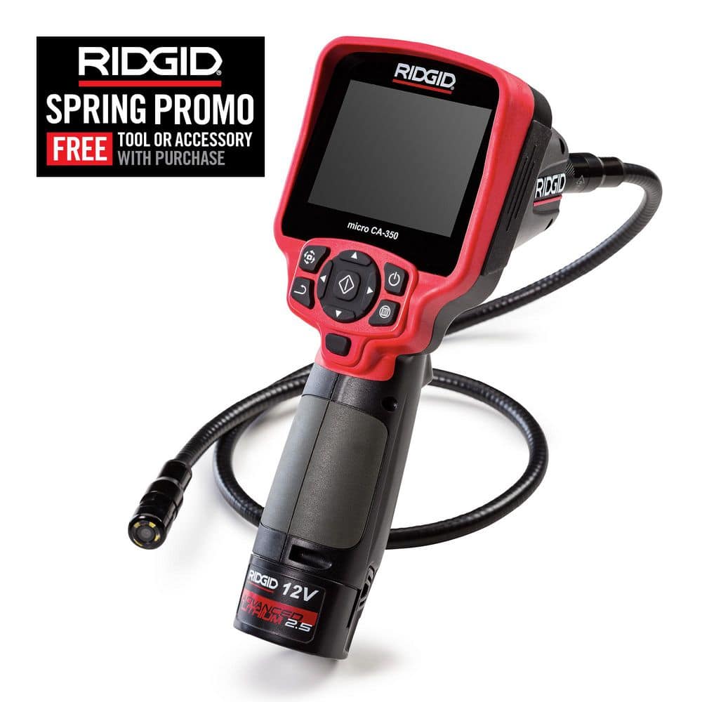 RIDGID CA-350 Micro Visual Inspection & Diagnostic Handheld Camera, 3.5 ...