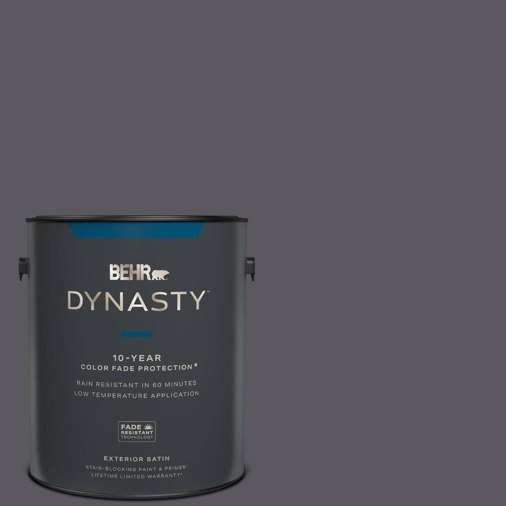 BEHR DYNASTY 1 gal. #MQ5-02 Dark Shadows Satin Exterior Stain-Blocking ...