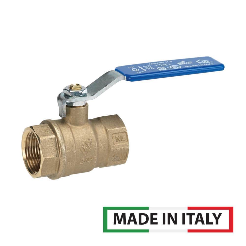 Everbilt 1-1/2 in. Lead Free Brass FIP x FIP Ball Valve 116-2-112-EB ...
