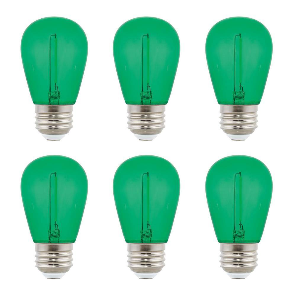 Westinghouse 40-Watt Equivalent S14 Green E26 Edison Filament LED Light ...