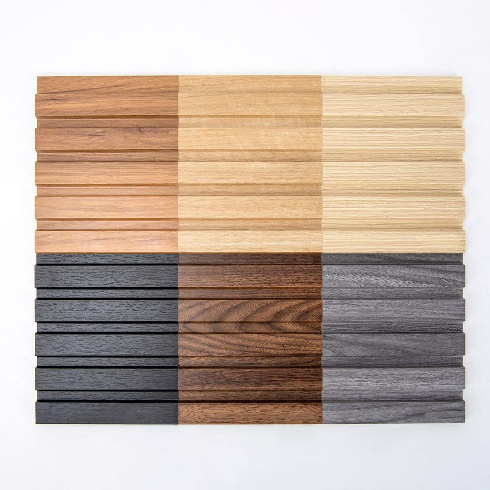Art3d 3/7 in. x 5. 9in. x 7.4 in. 6-Color Samples Wood Design Square ...