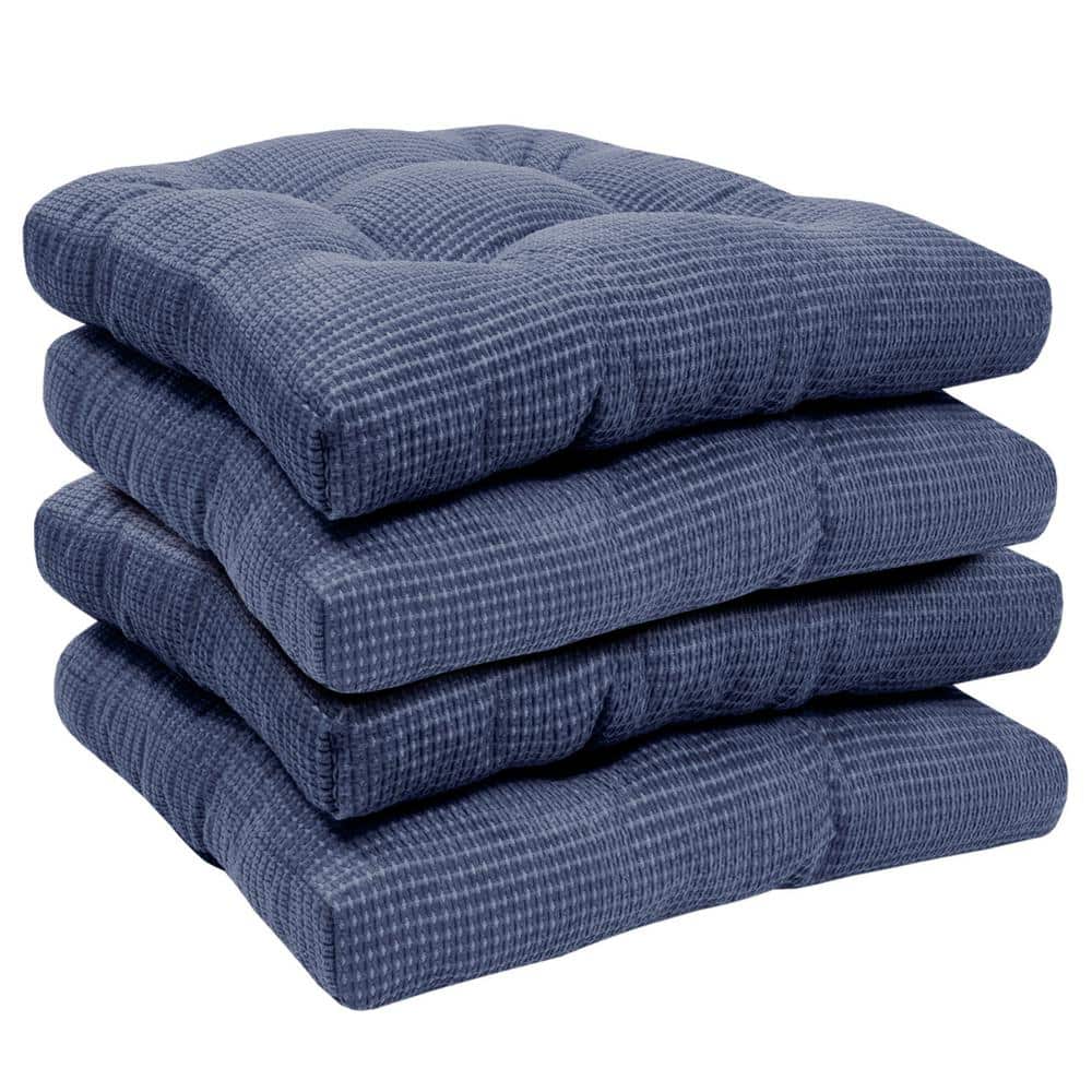 Sweet Home Collection Fluffy Tufted Memory Foam Square 16 in. x 16 in ...