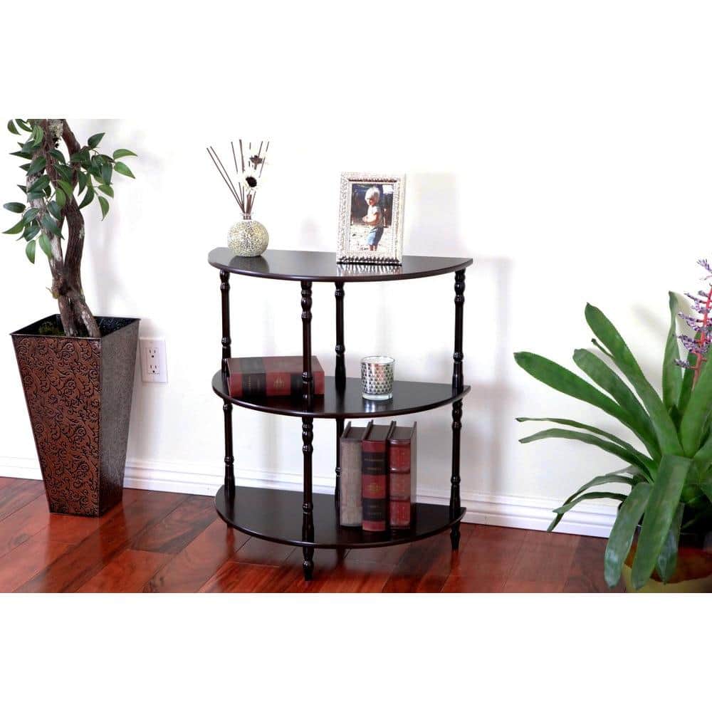Homecraft Furniture Espresso 3-Tier End Table MW25-C - The Home Depot