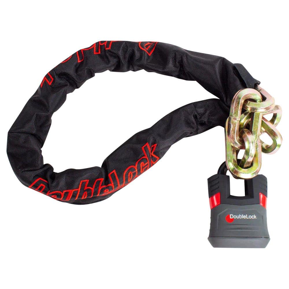 DoubleLock MAMMOTH Bundle, Ultra Duty Shielded Padlock with 3.5 ft ...