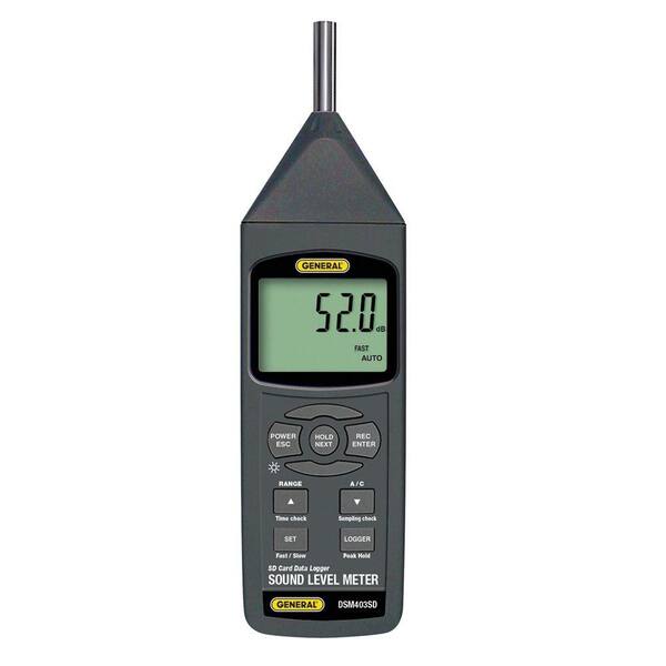 General Tools Sound Meter with SD Card DSM403SD - The Home Depot