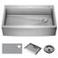 Delta Lenta 16 Gauge Stainless Steel 30 in Single Bowl Farmhouse Apron ...