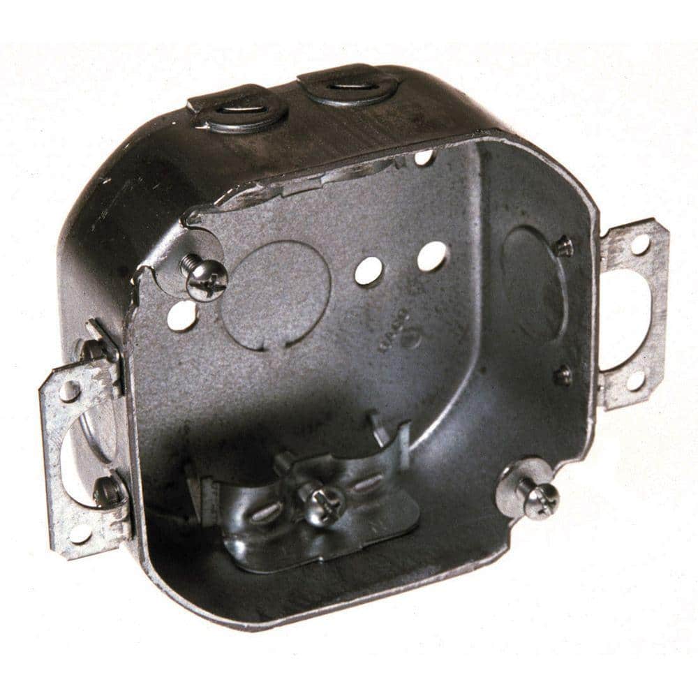 RACO 4 in. Drawn Octagon Electrical Box NMSC Clamps and Plaster Ears ...