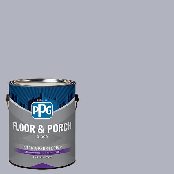 PPG 1 gal. PPG1043-4 Glistening Gray Satin Interior/Exterior Floor and ...