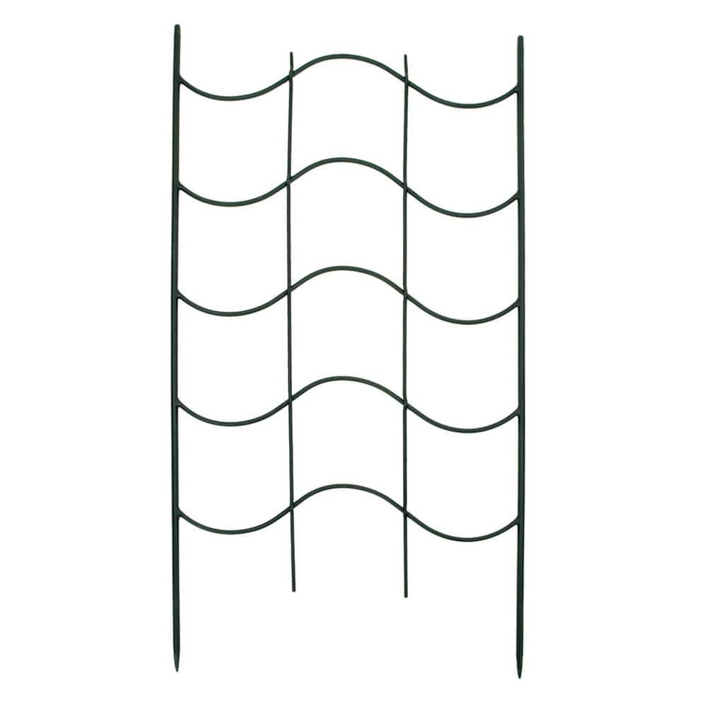 ACHLA DESIGNS 77 in. Tall, Black Powder Coat Finish, Waves Trellis ...