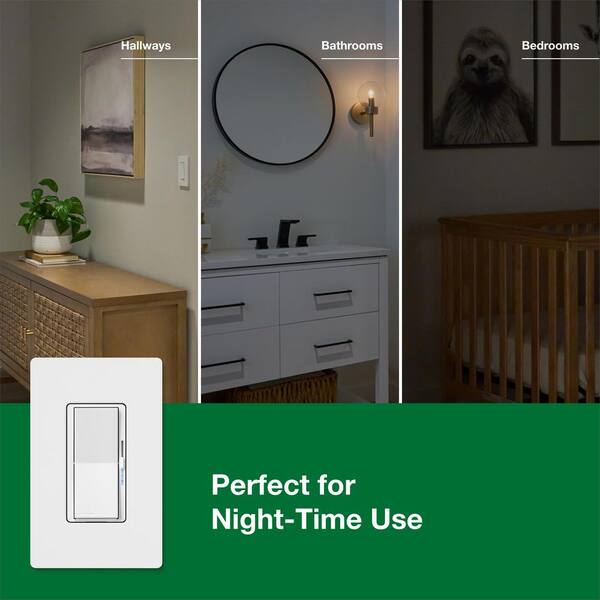 Lutron Diva LED+ Dimmer Switch with Night Mode for Dimmable LED Bulbs ...