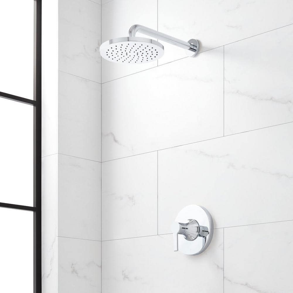 SIGNATURE HARDWARE Lentz Single Handle 1-Spray Shower Faucet 1.8 GPM ...