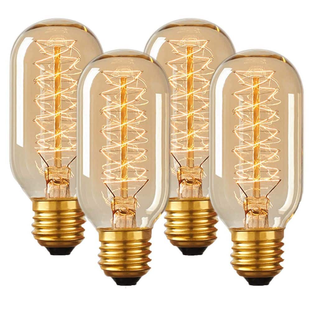 Vrbgify 40-Watt Equivalent T45 Base Soft White (2700K)Dimmable, Antique ...