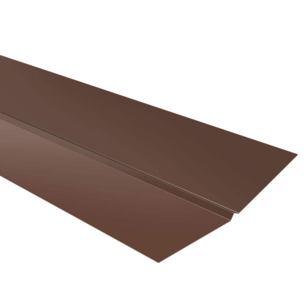 Metal Sales 10 ft. 6 in. Chestnut Brown Steel W-Valley Trim HD42475W2 ...