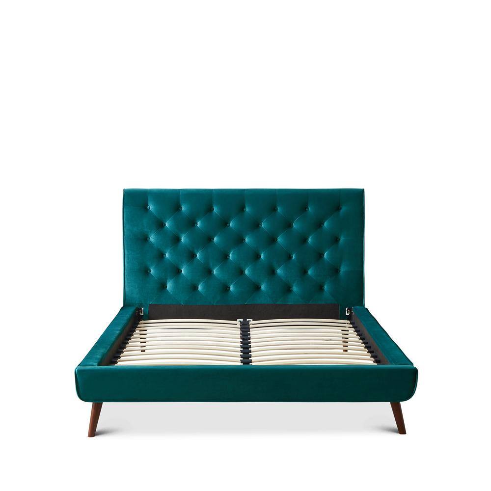 Ashcroft Furniture Co Alonzo Green Turquois Solid Wood Frame Queen Size ...