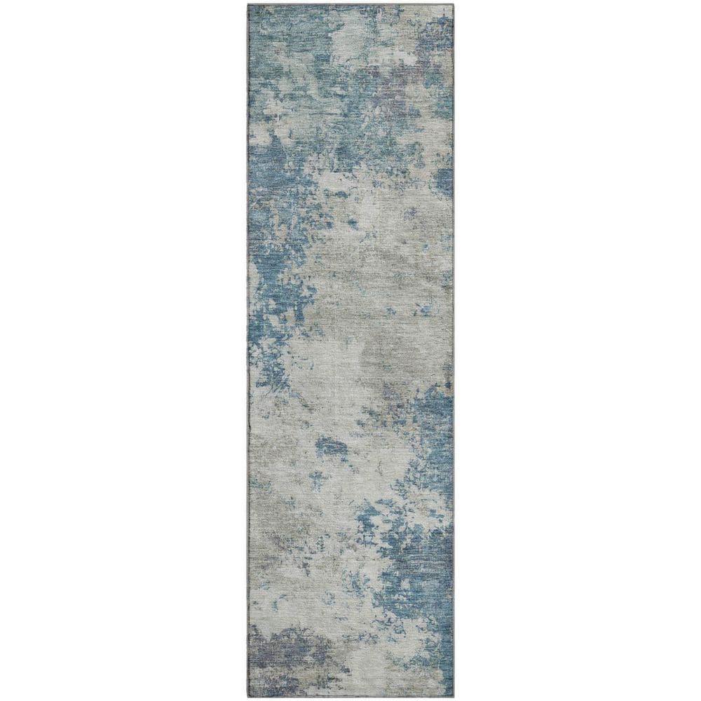 Addison Rugs Mayfield Premium Machine Washable Abstract AMF2363 Denim 2 ...