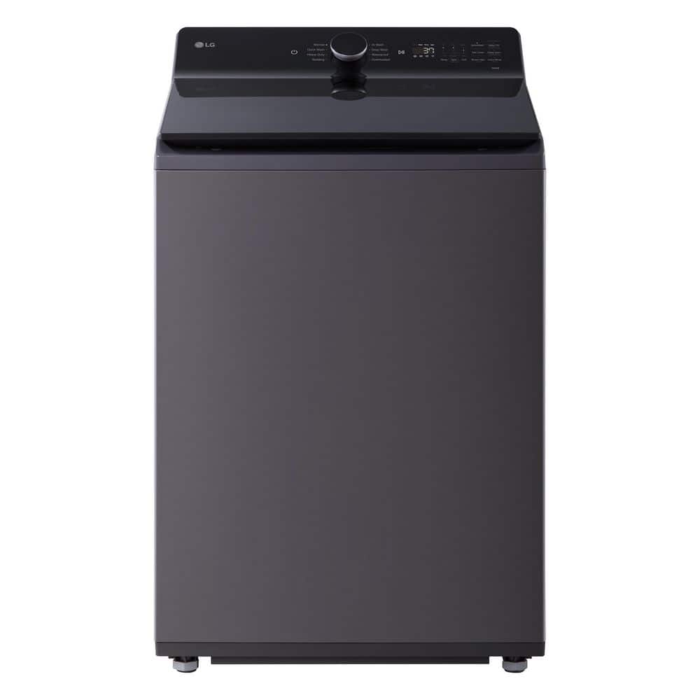 LG 5.3 cu. ft. SMART Top Load Washer in Matte Black with Agitator, Easy ...