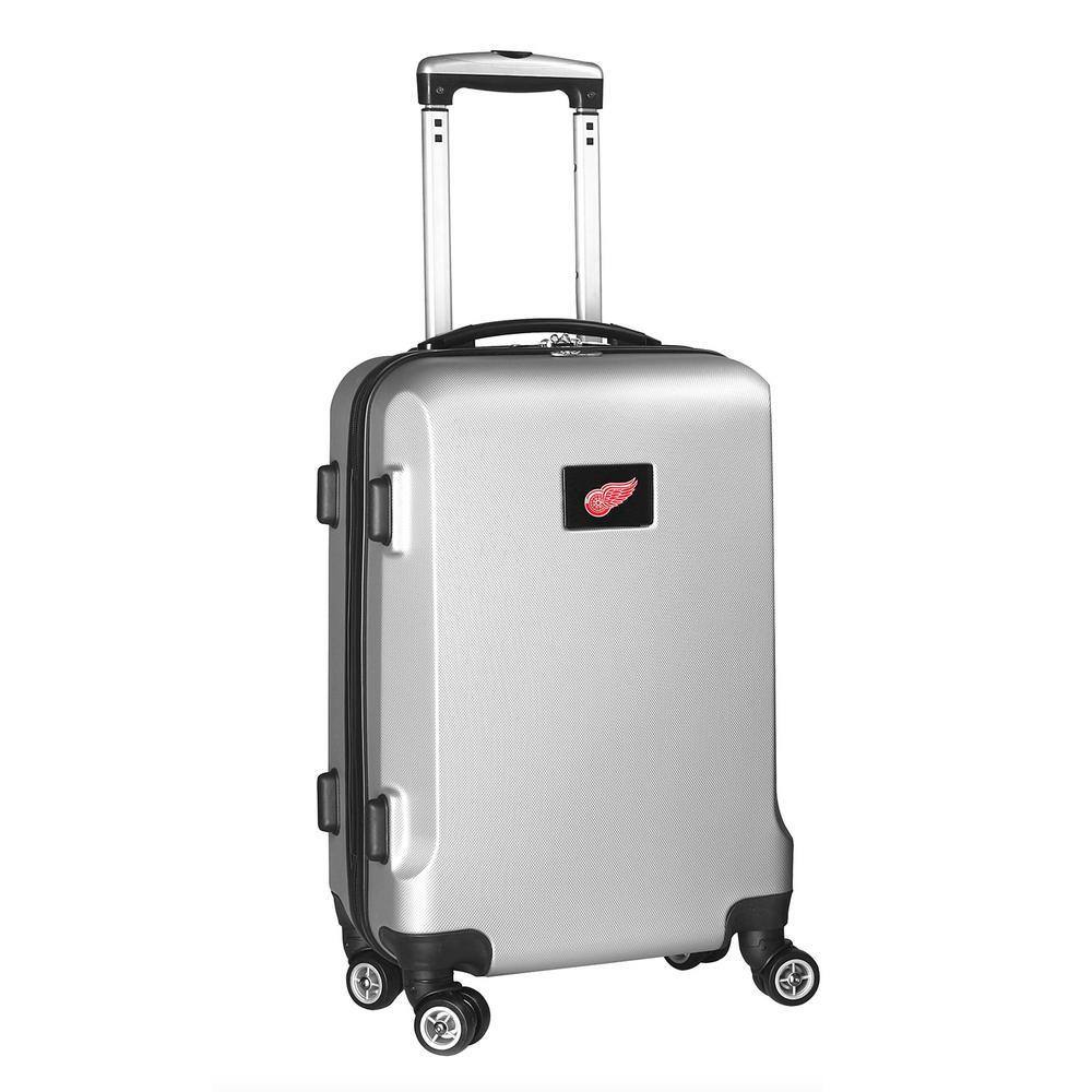 Denco NHL Detroit Red Wings Silver 21 in. Carry-On Hardcase Spinner ...