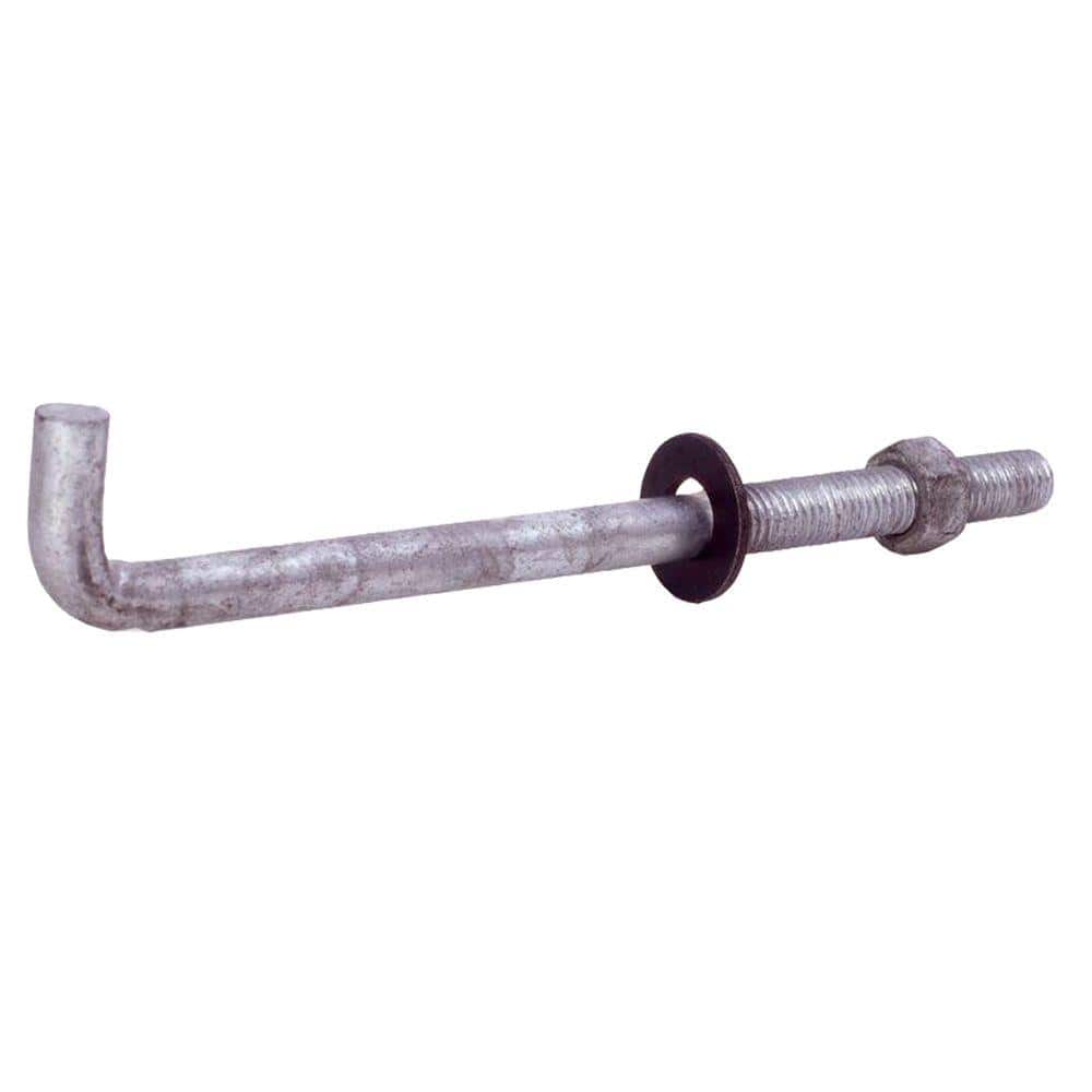 Grip-Rite 1/2 in. x 10 in. Hot Dipped Galvanized Anchor Bolt 1 Each ...