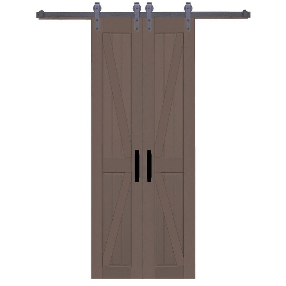 Home Fashion Technologies 42 in. x 84 in. Board and Batten Composite ...