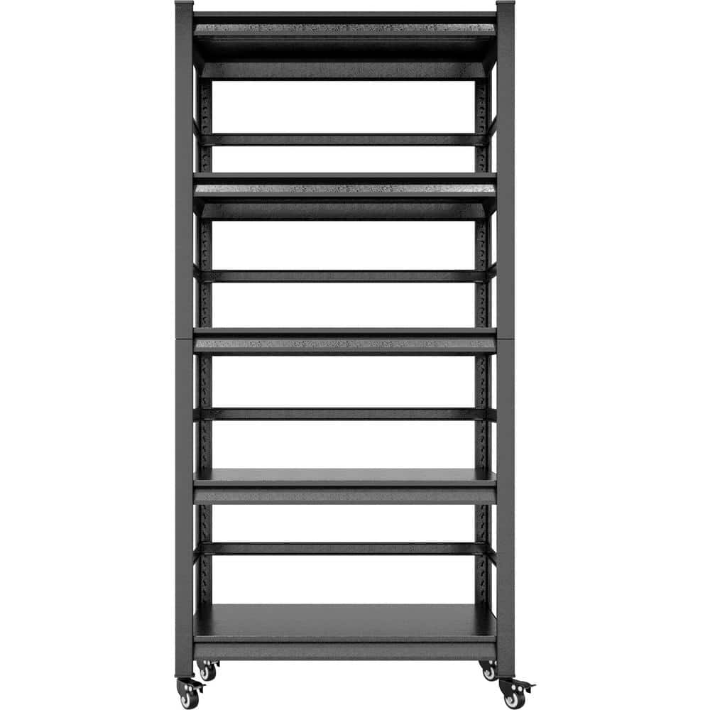 Reviews for Tileon Black Heavy Duty Storage Shelves Adjustable 5-Tier ...