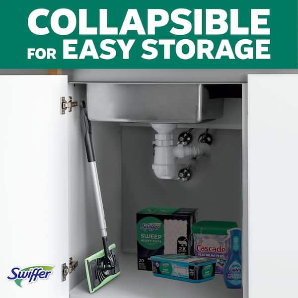 Swiffer Sweep Plus Mop Deluxe 2 in 1 Multi-Surface Floor Cleaning ...