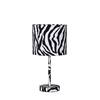 ORE International 19.25 in. Zebra Print Metal Table Lamp with Faux ...