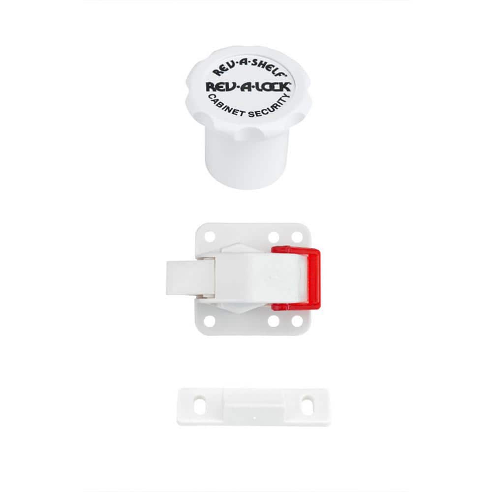 Rev-A-Shelf White Rev-A-Lock Magnetic Child-Safe Cabinet Security ...