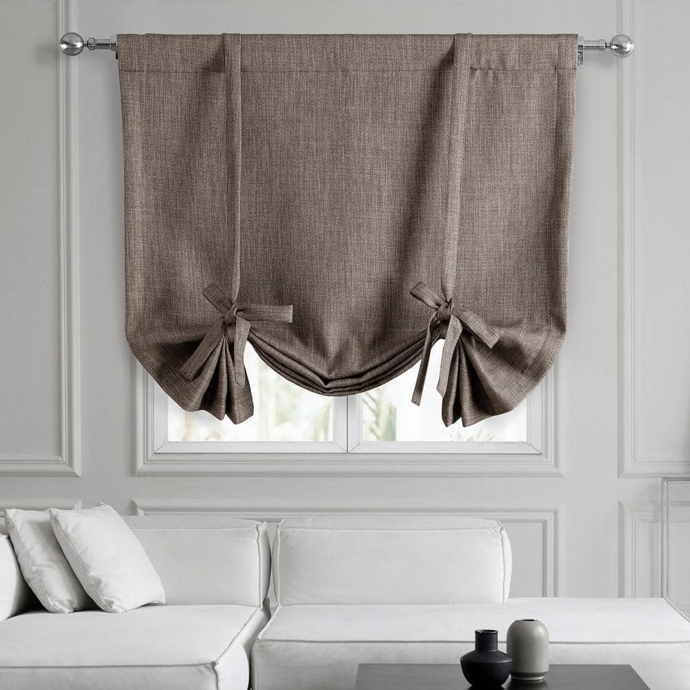 Exclusive Fabrics & Furnishings Dutch Cocoa Brown Faux Linen Room ...