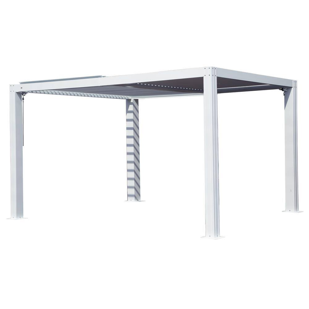 domi outdoor living 13 ft. W x 10 ft. D Aluminum Pergola with 2 ...